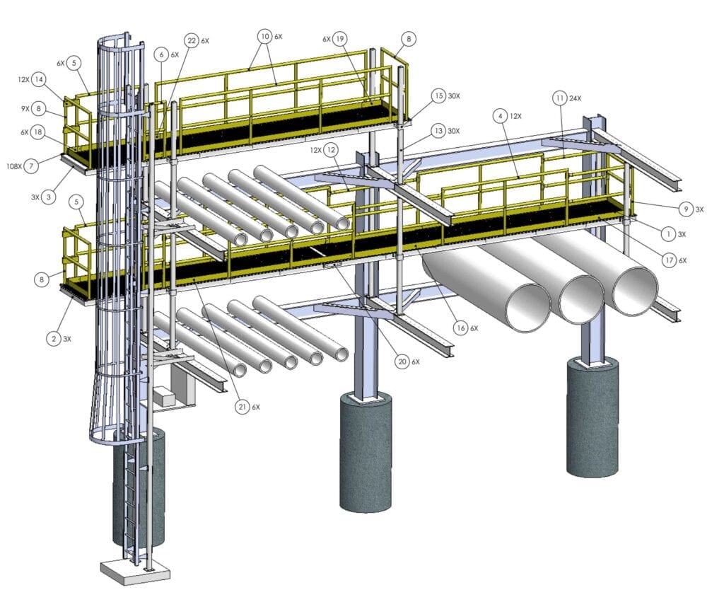 109 Walkway Drawings - Spooltech | Engineering & Fabrication Solutions